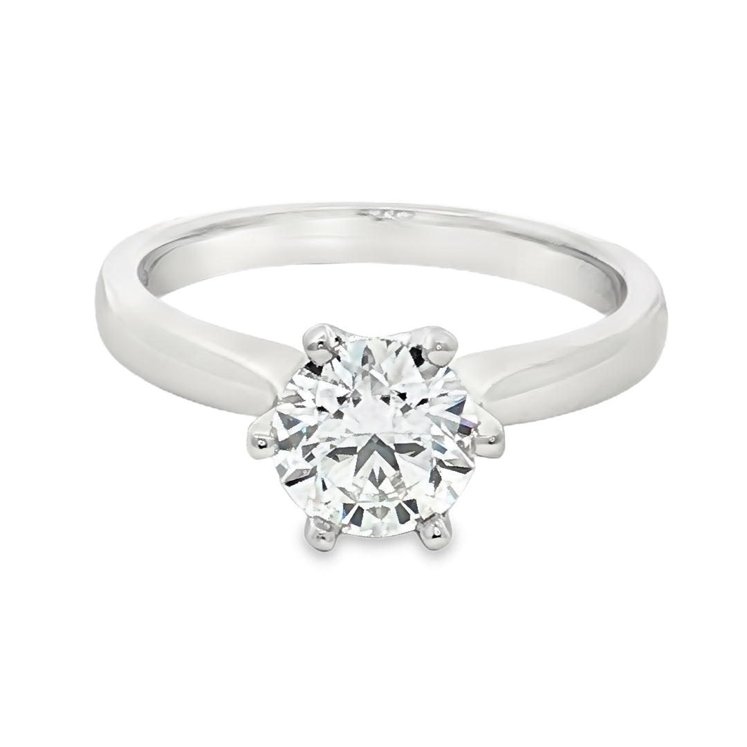 Platinum Lab Grown Diamond Ring. Design No: S-E-PT-1.03CTLG-21025 ...