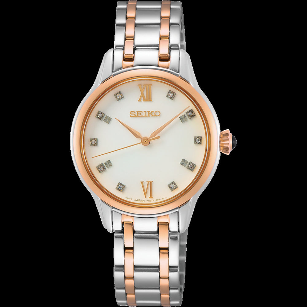 Seiko Ladies 2 Tone Watch with 2 tone Band. Design No: SRZ542P ...